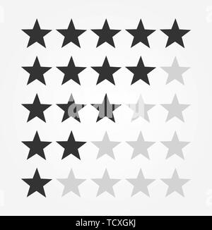 Simple star rating system with 6 star shape Stock Vector Image & Art ...