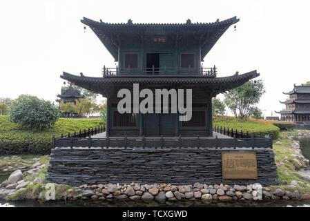 A replica model of Yueyanglou of successive dynasties in Yueyanglou ...