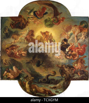Apollon vainqueur du serpent Python, c. 1853. Creator: Delacroix ...