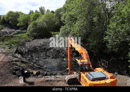 Detective Inspector Brian Geddes at the emptied Leanach Quarry near ...