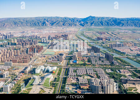 City river scenery of Hohhot, Inner Mongolia, China Stock Photo - Alamy