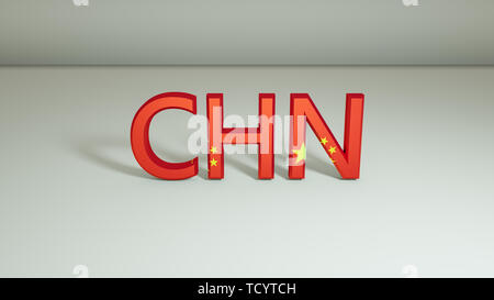 Chinese font, Chinese abbreviation, CHINA, CHN Stock Photo - Alamy