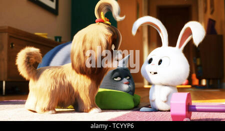 THE SECRET LIFE OF PETS 2, from left: Snowball (voice: Kevin Hart ...