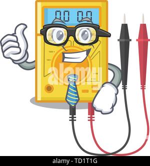 Successful digital multimeter isolated with the character Stock Vector ...