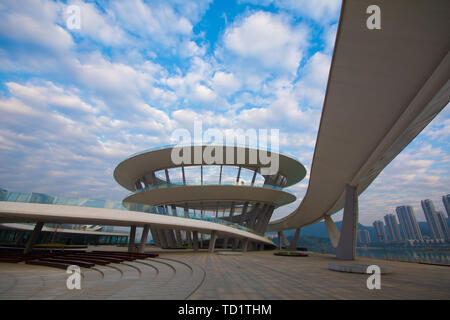 The Meixi Lake area in Changsha, China, is known for its modern ...