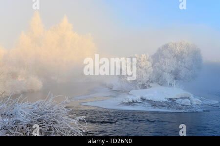 Heihe big platform rime beautiful scenery Stock Photo - Alamy