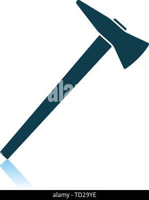 Fire Axe Icon. Shadow Reflection Design. Vector Illustration Stock ...