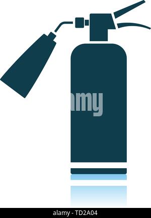 Fire extinguisher icon. Shadow reflection design. Vector illustration ...