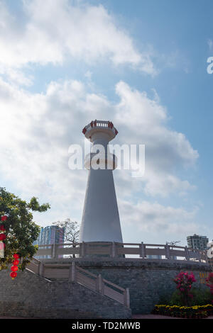 Lighthouse of Sino-Australian Friendship Garden in downtown Zhanjiang ...