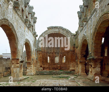 Syria. Church of Qalb Lozeh. C.460. Chi Rho detail. Near Harim Stock ...