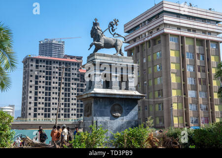 A statue of The Lion of Judah, a symbol of Ethiopia, Addis Ababa ...