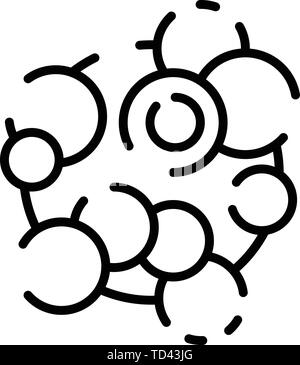 Staphylococcus reproduction icon. Outline staphylococcus reproduction ...