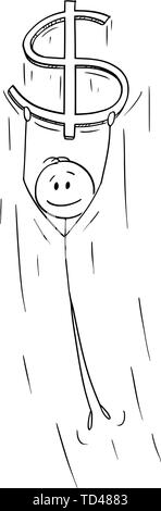 Cartoon savings value growth. Money profit increase, profitable ...