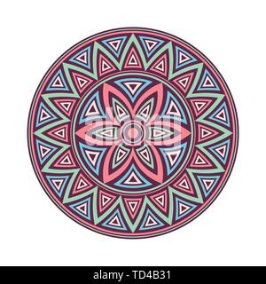 Vector ethnic pattern with symmetrical elements . Repeating geometric ...