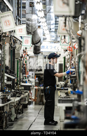 JULY 6, 2018 - File Photo - Toyota employees assemble a Toyota Mirai ...