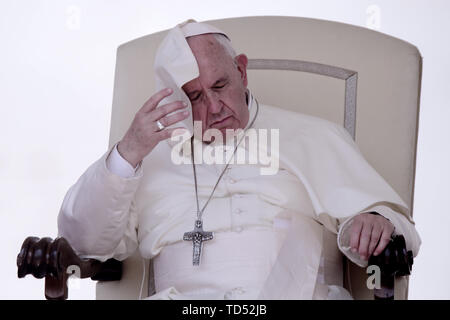 Holy See, Vatican. 12th June, 2019. POPE FRANCIS during his General ...