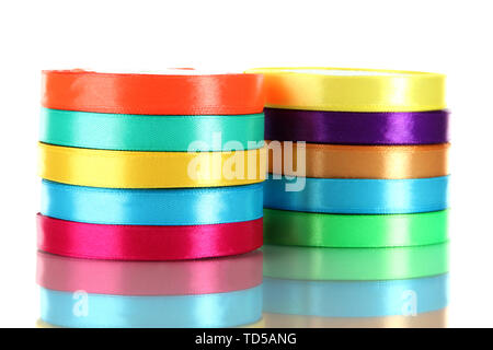 Many bright ribbons isolated on white Stock Photo - Alamy