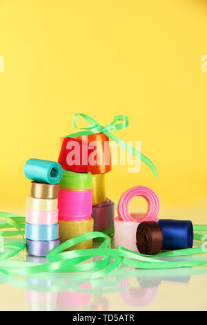 Many bright ribbons of different sizes isolated on white Stock Photo ...