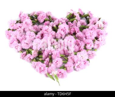 Heart of small pink cloves on light pink tone Stock Photo - Alamy
