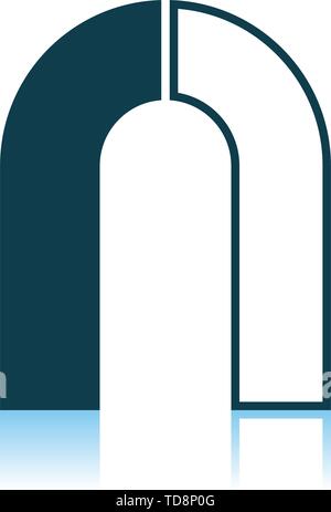 Magnet icon. Shadow reflection design. Vector illustration Stock Vector ...