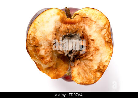 Rotten Apple Core Stock Photo - Alamy