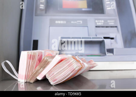 ATM machine withdraw money indoor Stock Photo - Alamy