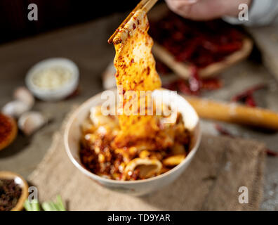 Shaanxi oil splash noodles Stock Photo - Alamy