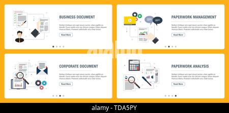 Vector set of banners with creative process and brand design concept ...