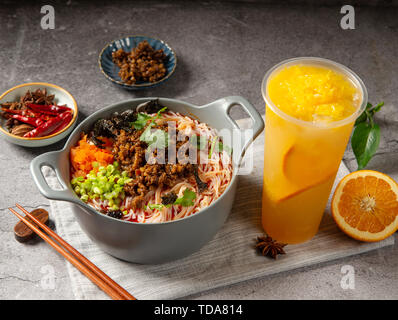 Soy meat rice thread Stock Photo - Alamy
