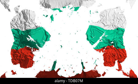 Tattered Bulgaria flag, white background, 3d rendering Stock Photo - Alamy