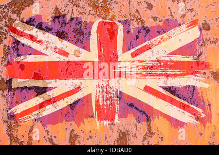 background from old British flag in grunge style Stock Photo - Alamy