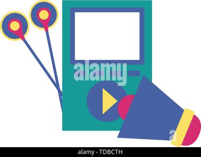 mp3 megaphone music colorful background vector illustration Stock ...