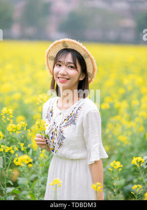 Goddess, maiden, beautiful woman, sea of flowers Stock Photo - Alamy