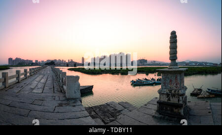 Ancient Luoyang Bridge in Quanzhou, Fujian, China. 13-Apr-2009 Stock ...