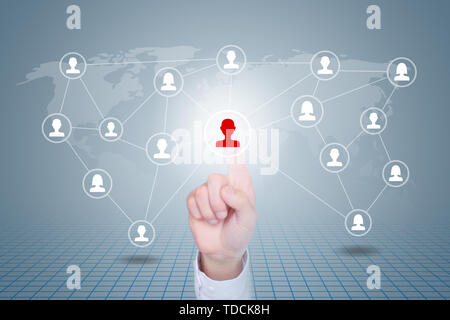 Human Relations Network Concept Creative Map Stock Photo - Alamy