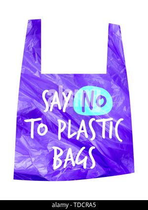 No plastic bag slogan, vector illustration Stock Vector Image & Art - Alamy