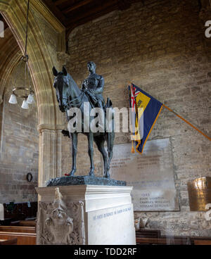 Equestrian statue of Edward Horner by Sir Alfred Munnings (on a base by ...