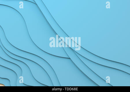 Three-dimensional rendering, curved cardboard light color background ...