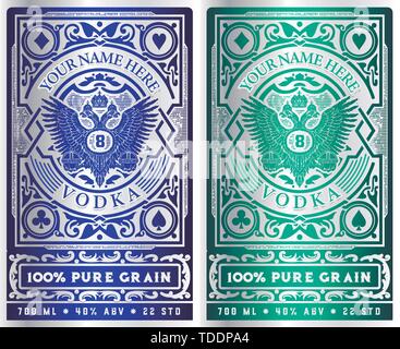 Vintage vodka label for packing. Vector layered Stock Vector Image ...
