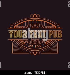 Vintage Pub logo. Vector layered Stock Vector Image & Art - Alamy