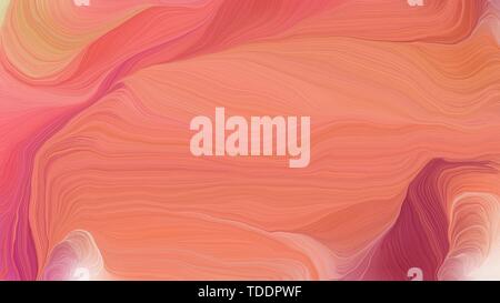 curved lines artwork with dark salmon, coffee and moderate red colors ...