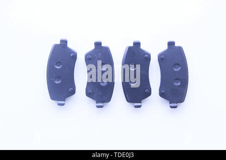 Two pairs brake pads disk isolated white background, São Paulo, Brazil ...