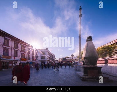 Boku street, lhasa Stock Photo - Alamy