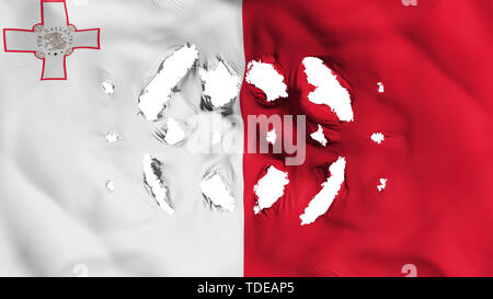 Red Cross flag with a small holes Stock Photo - Alamy