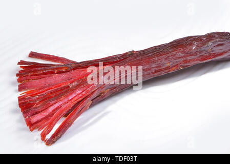 Air-dried hand-torn beef HD picture Stock Photo - Alamy