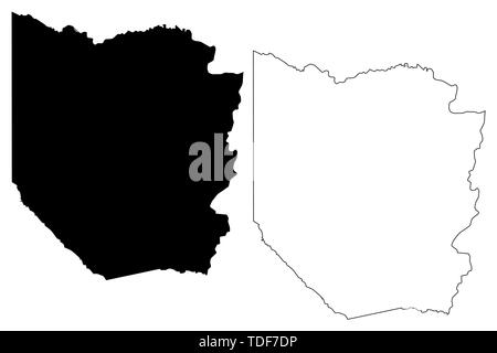 Western Province (Provinces of Zambia, Republic of Zambia) map vector ...