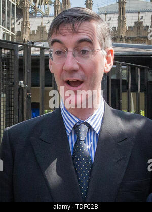 Jacob Rees-Mogg departs the House of Commons, Westminster. Featuring ...