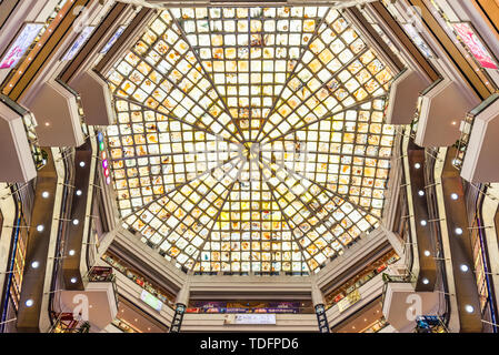 Modern stained glass roof close-up Stock Photo - Alamy