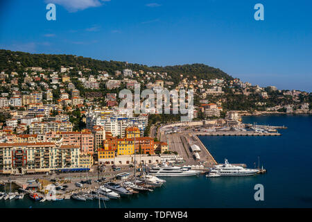 An elevated view of the port of Nice in France Stock Photo - Alamy
