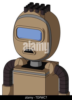 Portrait style cardboard automaton with bubble head and vent mouth and ...